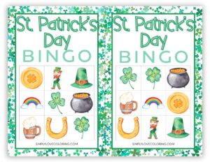 St. Patrick's Day Bingo (Free PDF Printables) - Simply Love Coloring