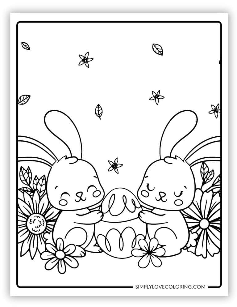 31 Easter Bunny Coloring Pages (Free PDF Printables) - Simply Love Coloring