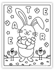 31 Easter Bunny Coloring Pages (Free PDF Printables) - Simply Love Coloring