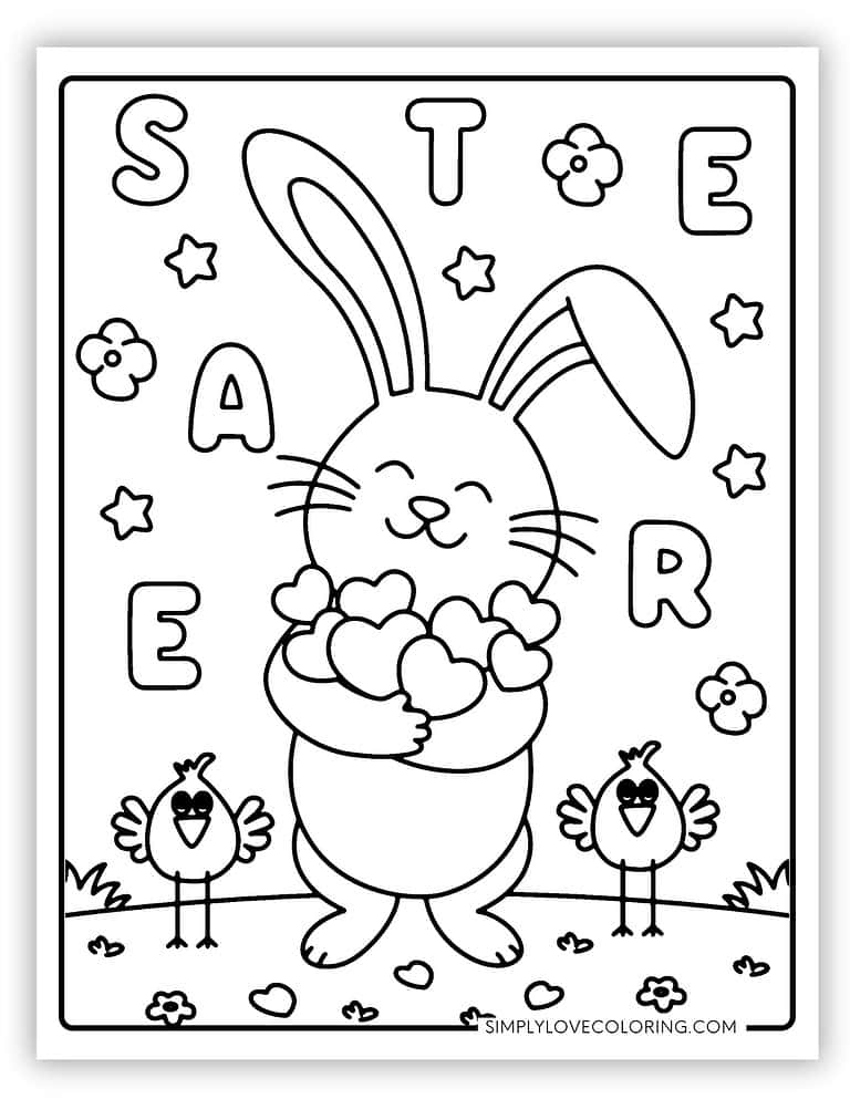 31 Easter Bunny Coloring Pages (Free PDF Printables) - Simply Love Coloring