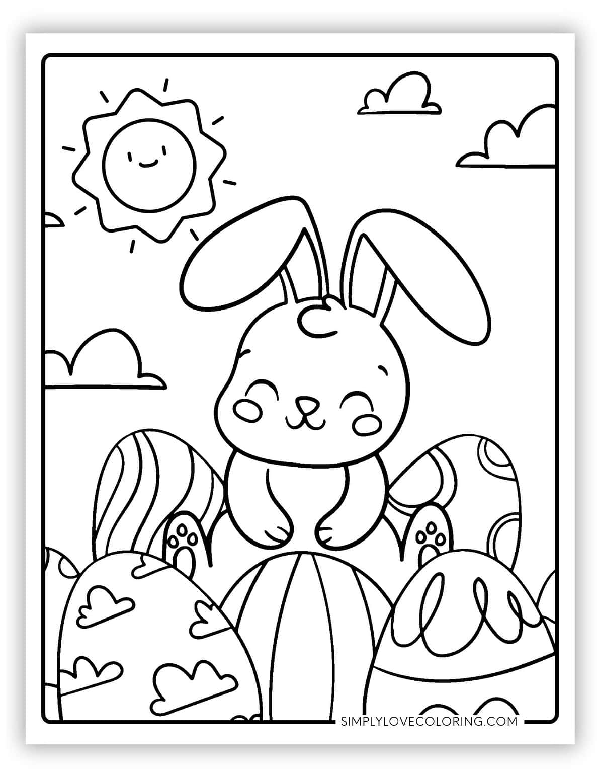 31 Easter Bunny Coloring Pages (Free PDF Printables) - Simply Love Coloring