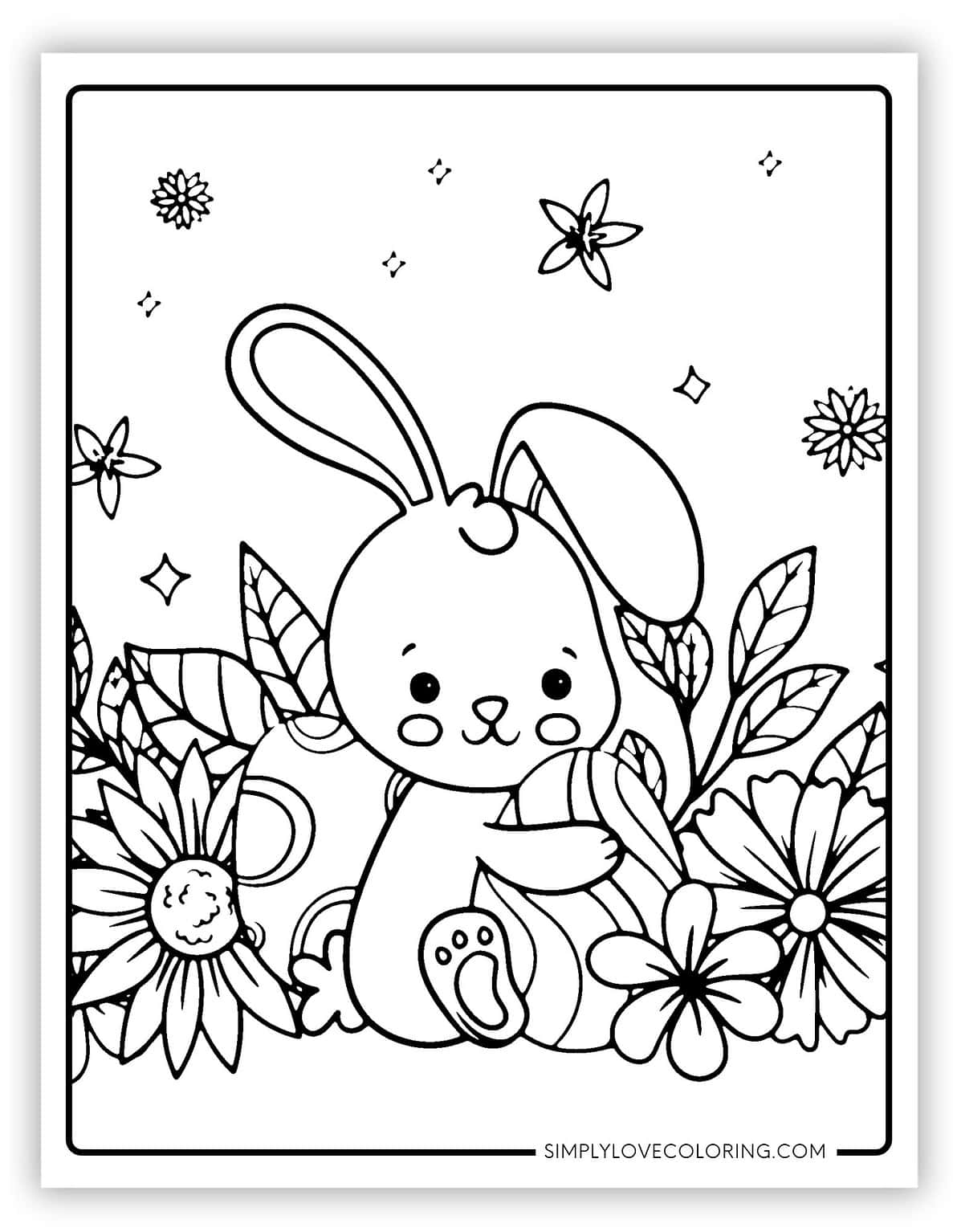 31 Easter Bunny Coloring Pages (Free PDF Printables) - Simply Love Coloring