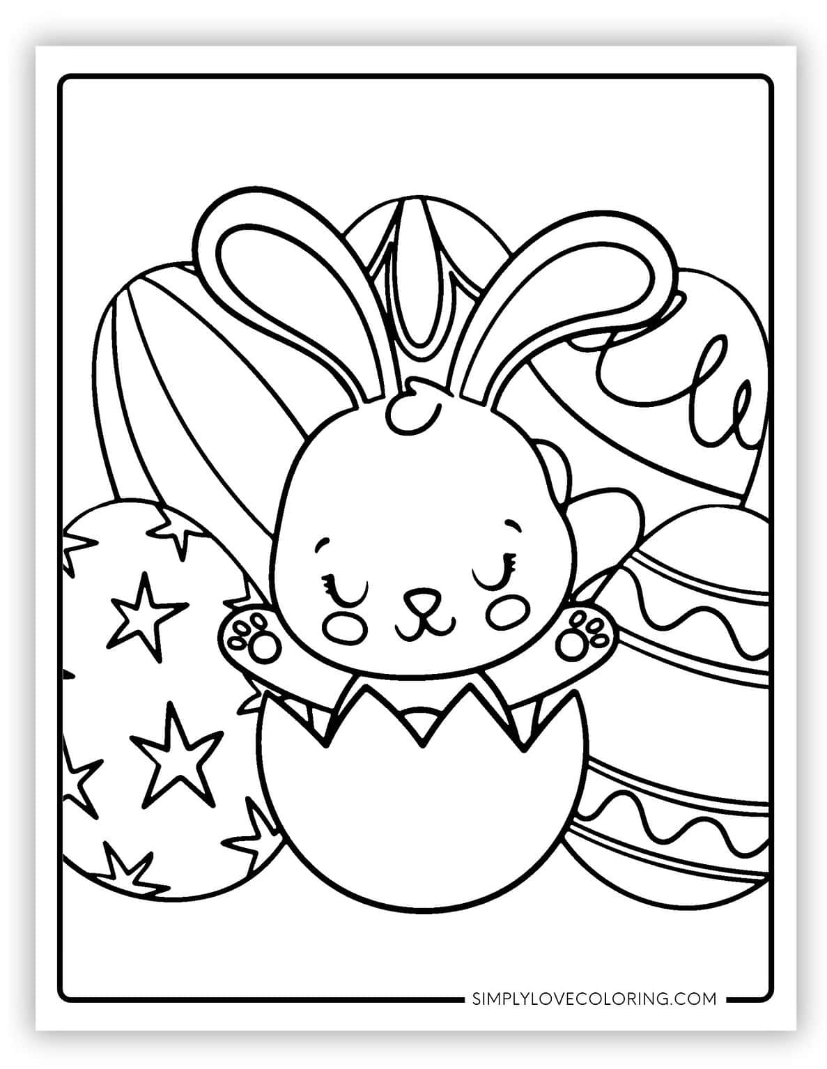 31 Easter Bunny Coloring Pages (Free PDF Printables) - Simply Love Coloring