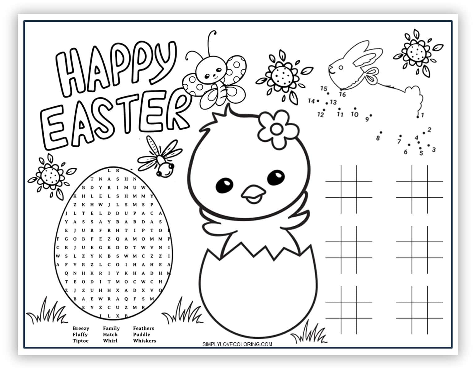 Easter Activity Placemat (Free PDF Printables) - Simply Love Coloring