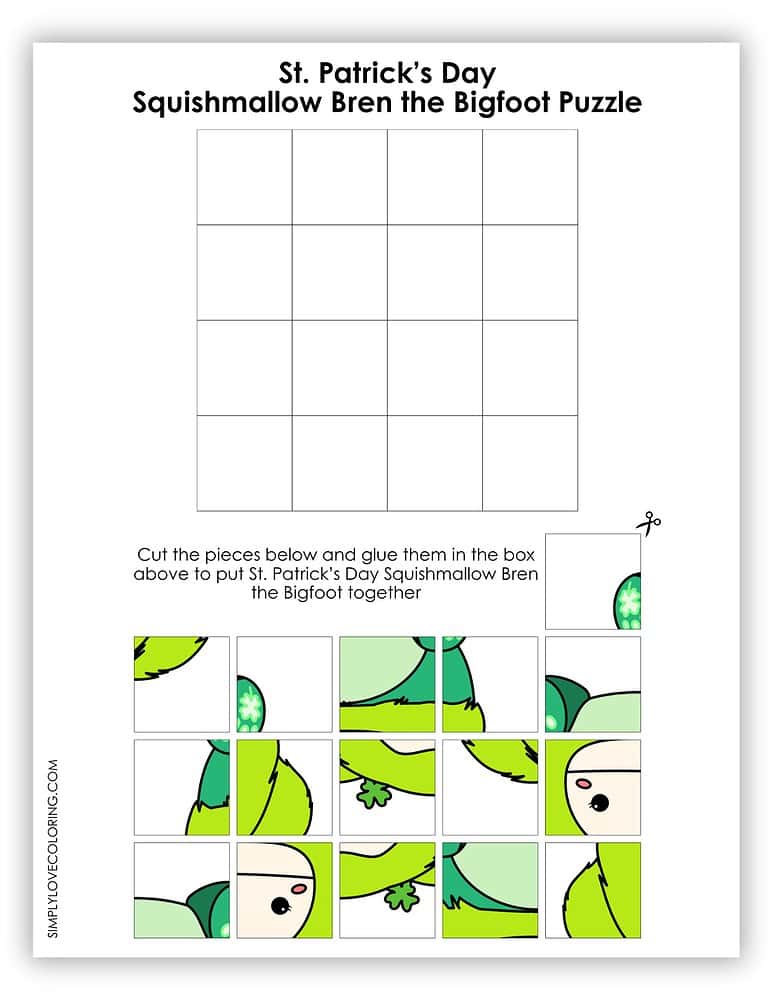 18 Squishmallow Bren the Bigfoot St. Patrick's Day Activities (Free PDF ...