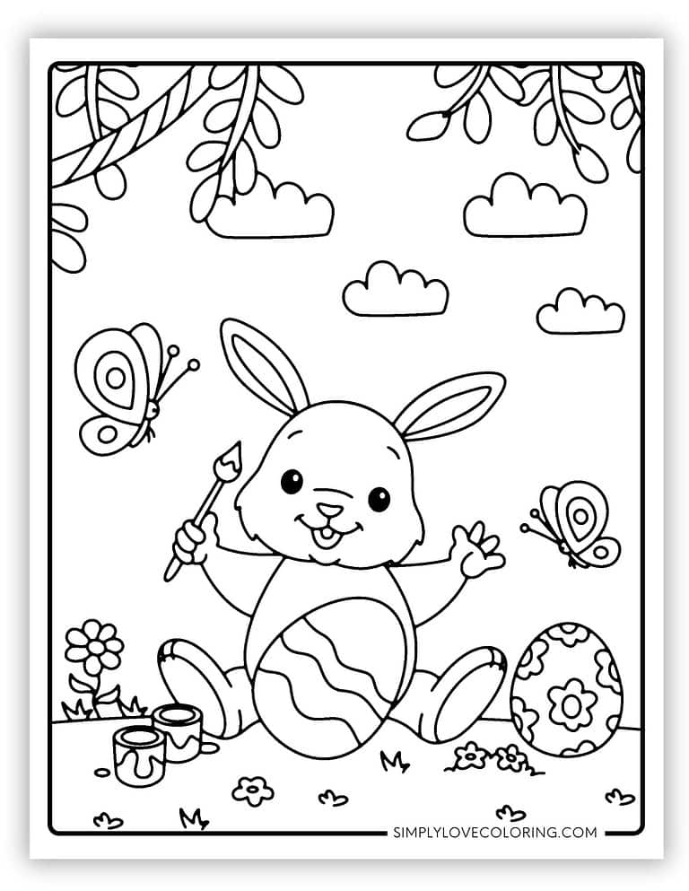31 Easter Bunny Coloring Pages (Free PDF Printables) - Simply Love Coloring