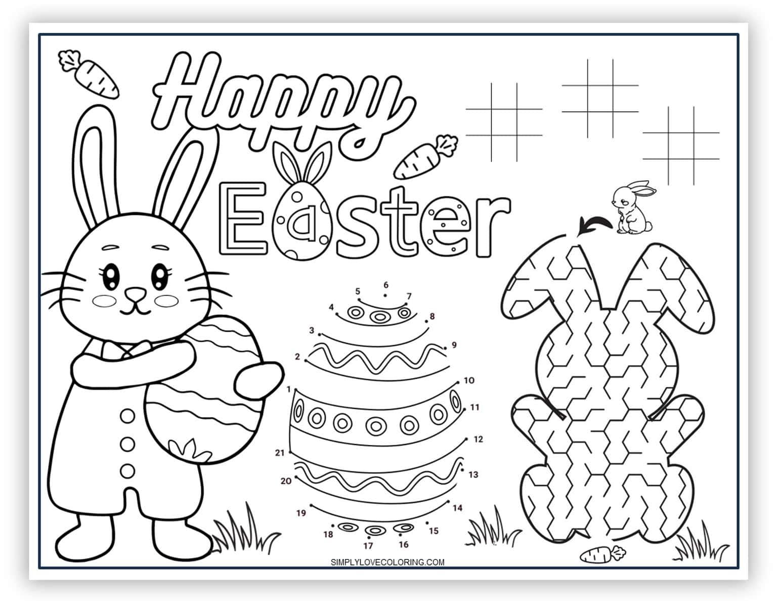 Easter Activity Placemat (Free PDF Printables) - Simply Love Coloring