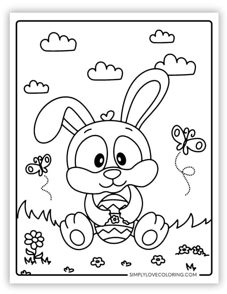 31 Easter Bunny Coloring Pages (Free PDF Printables) - Simply Love Coloring