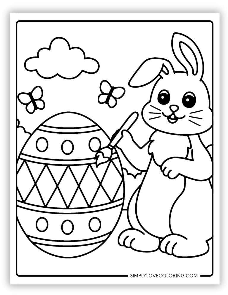 31 Easter Bunny Coloring Pages (Free PDF Printables) - Simply Love Coloring