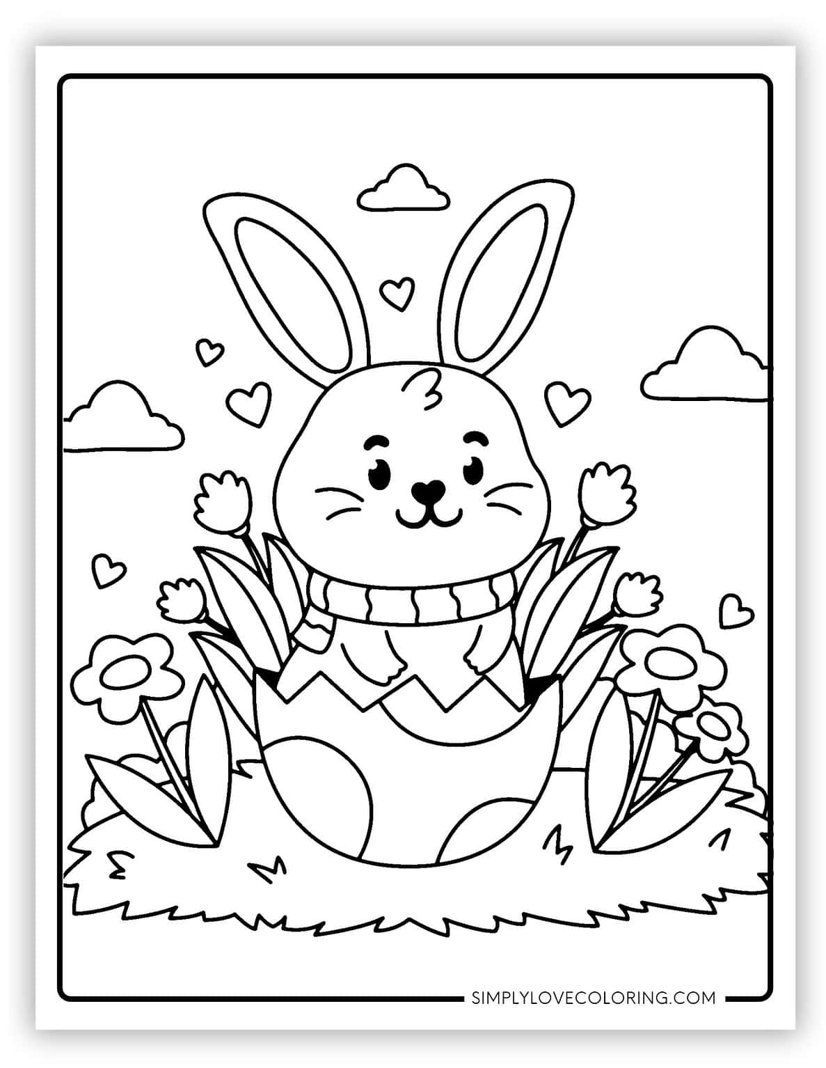 31 Easter Bunny Coloring Pages (Free PDF Printables) - Simply Love Coloring