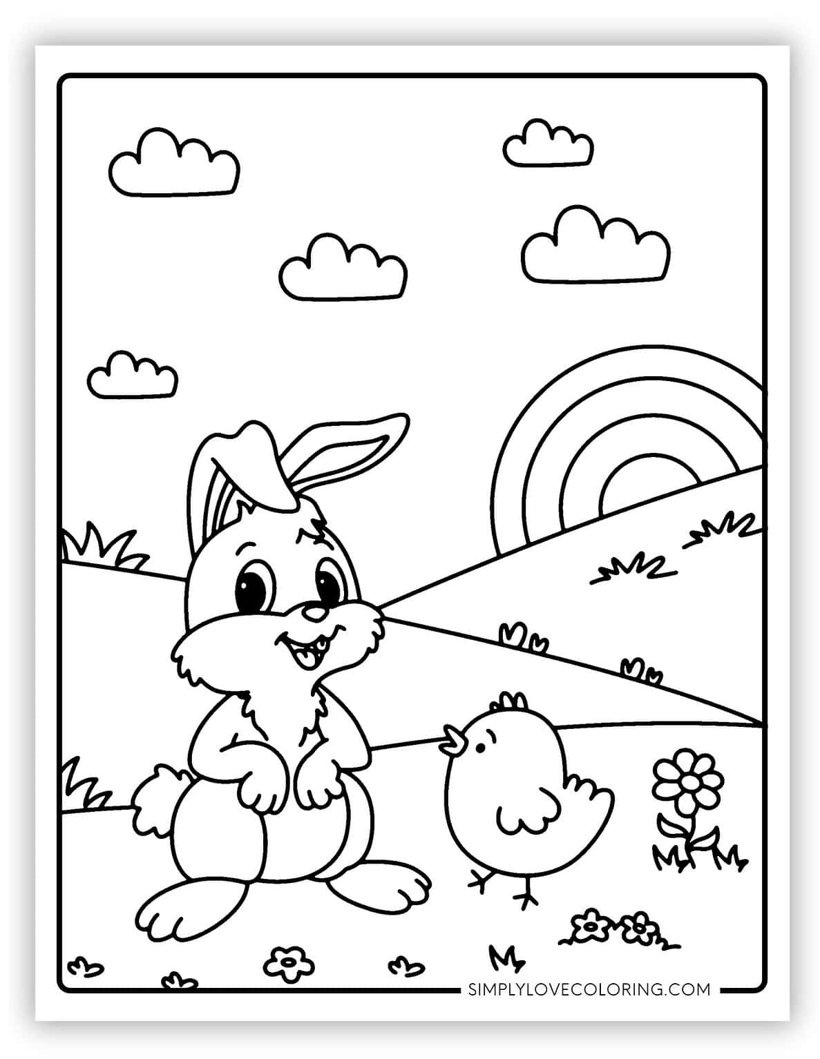 31 Easter Bunny Coloring Pages (Free PDF Printables) - Simply Love Coloring
