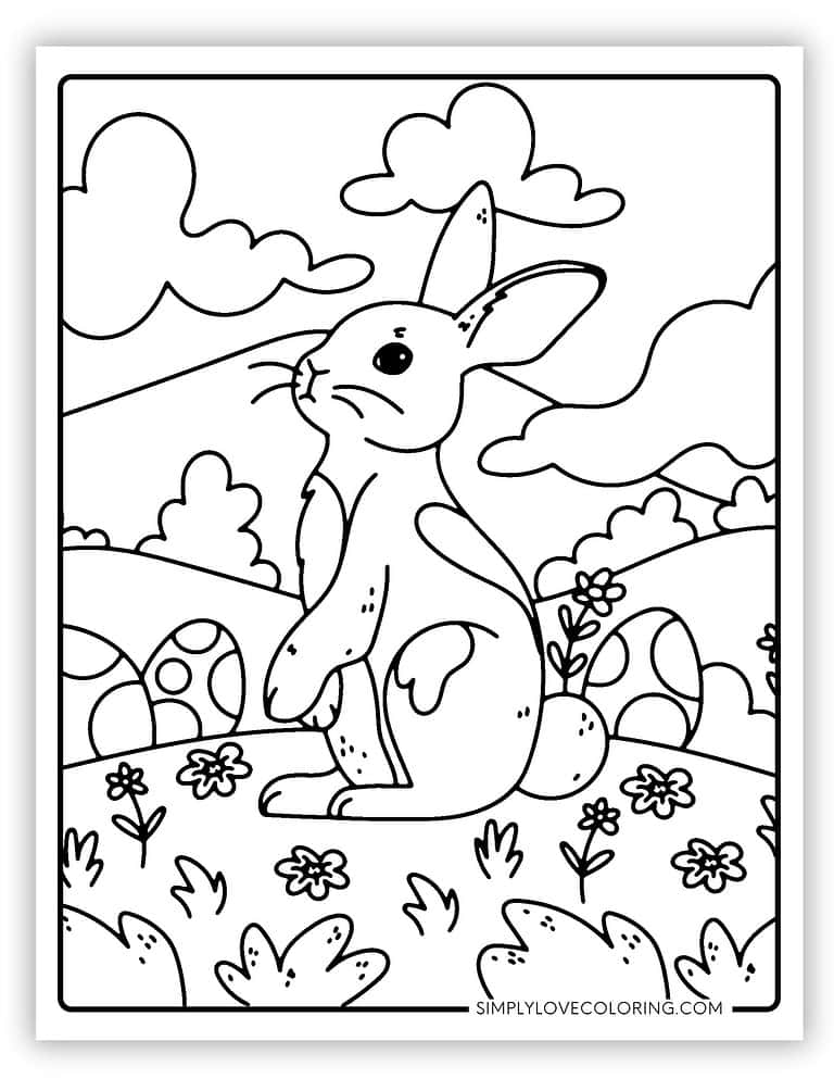 31 Easter Bunny Coloring Pages (Free PDF Printables) - Simply Love Coloring