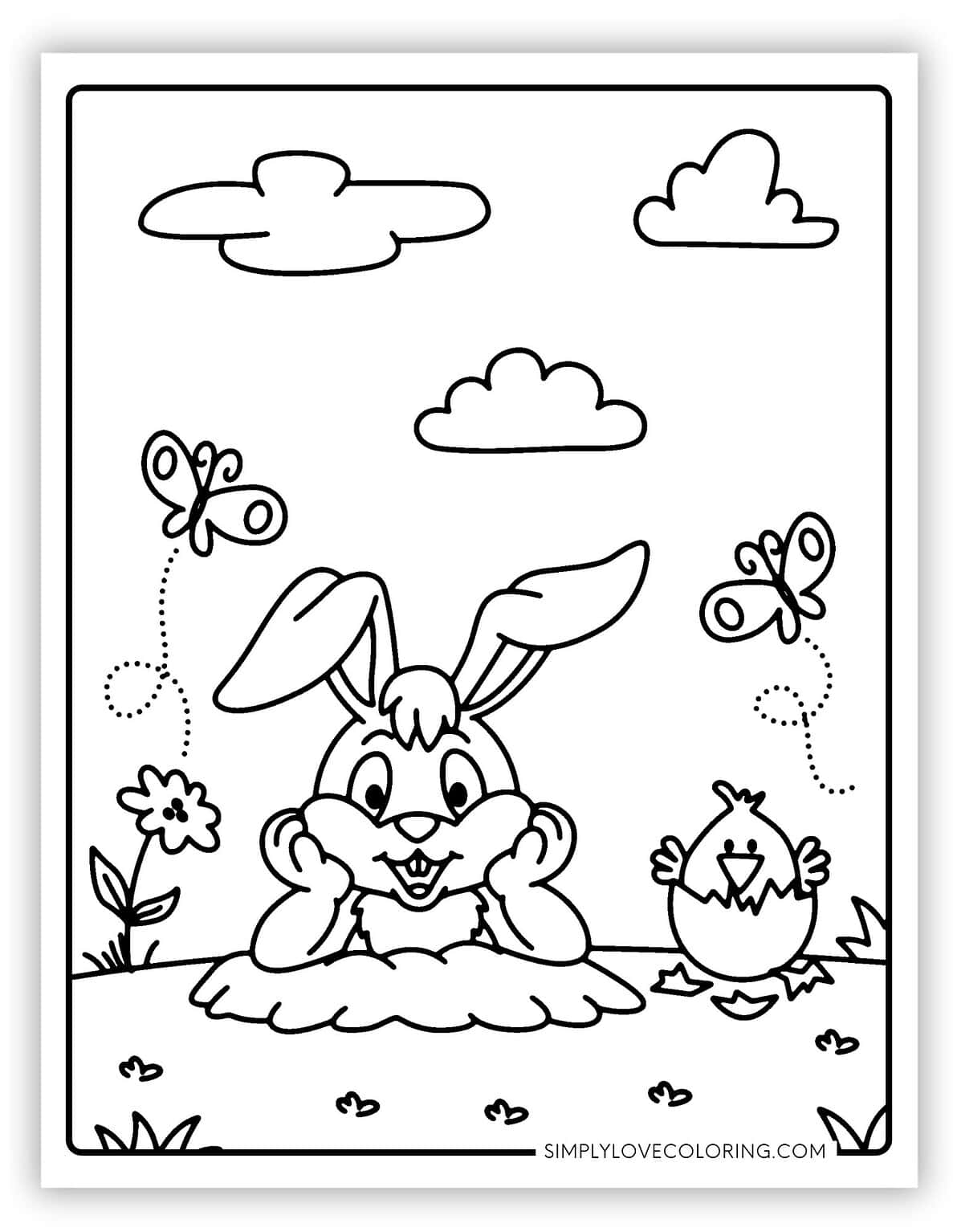 31 Easter Bunny Coloring Pages (Free PDF Printables) - Simply Love Coloring