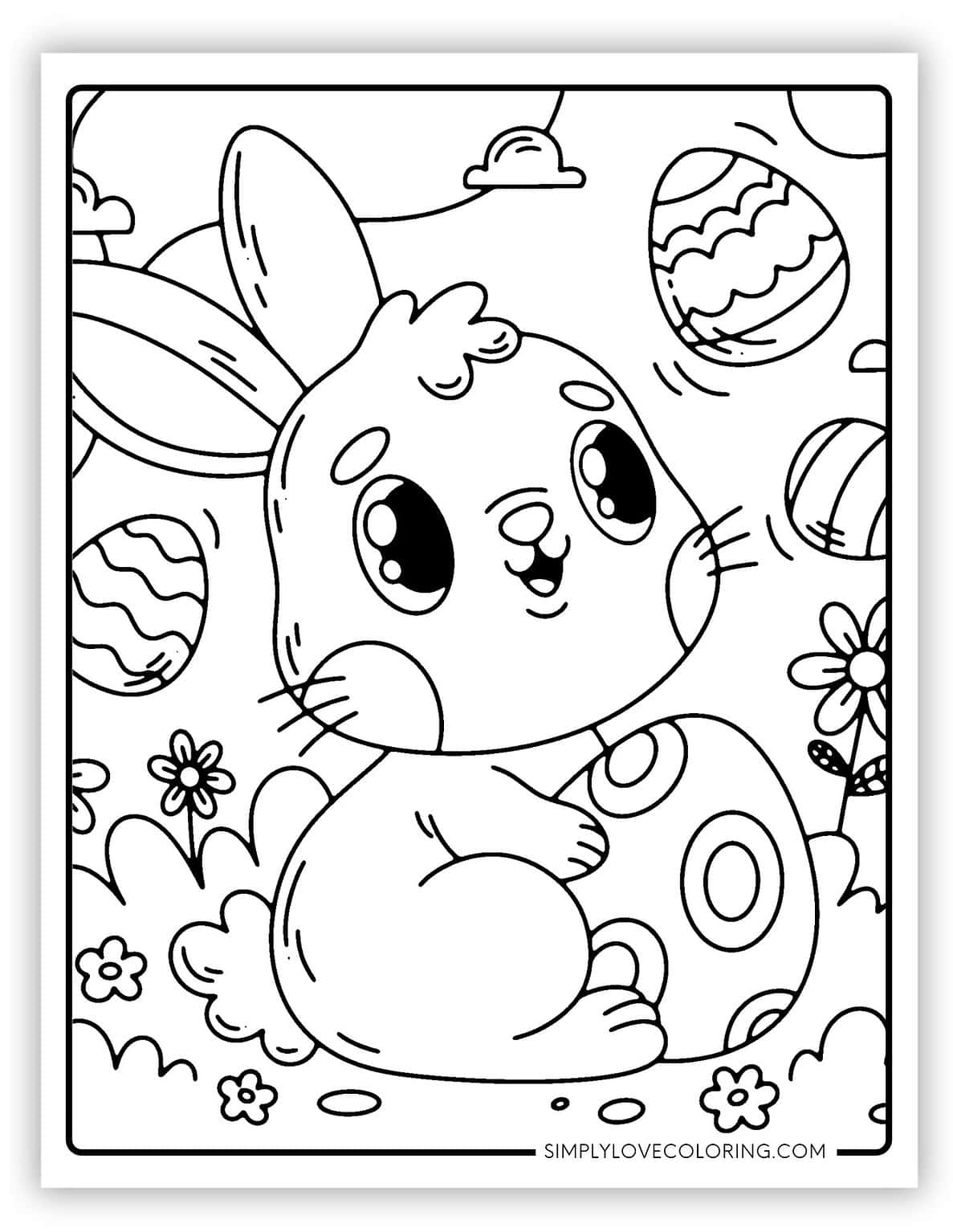31 Easter Bunny Coloring Pages (Free PDF Printables) - Simply Love Coloring