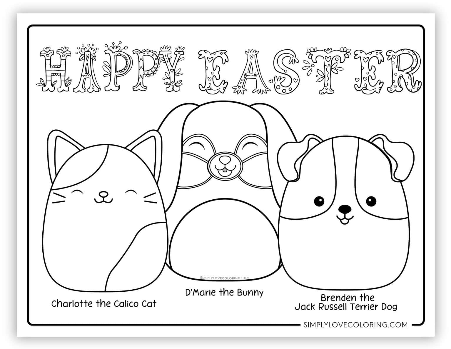 27 Easter Squishmallow Coloring Pages (Free PDF Printables) - Simply ...