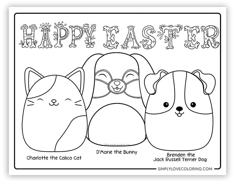 27 Easter Squishmallow Coloring Pages (Free PDF Printables) - Simply ...