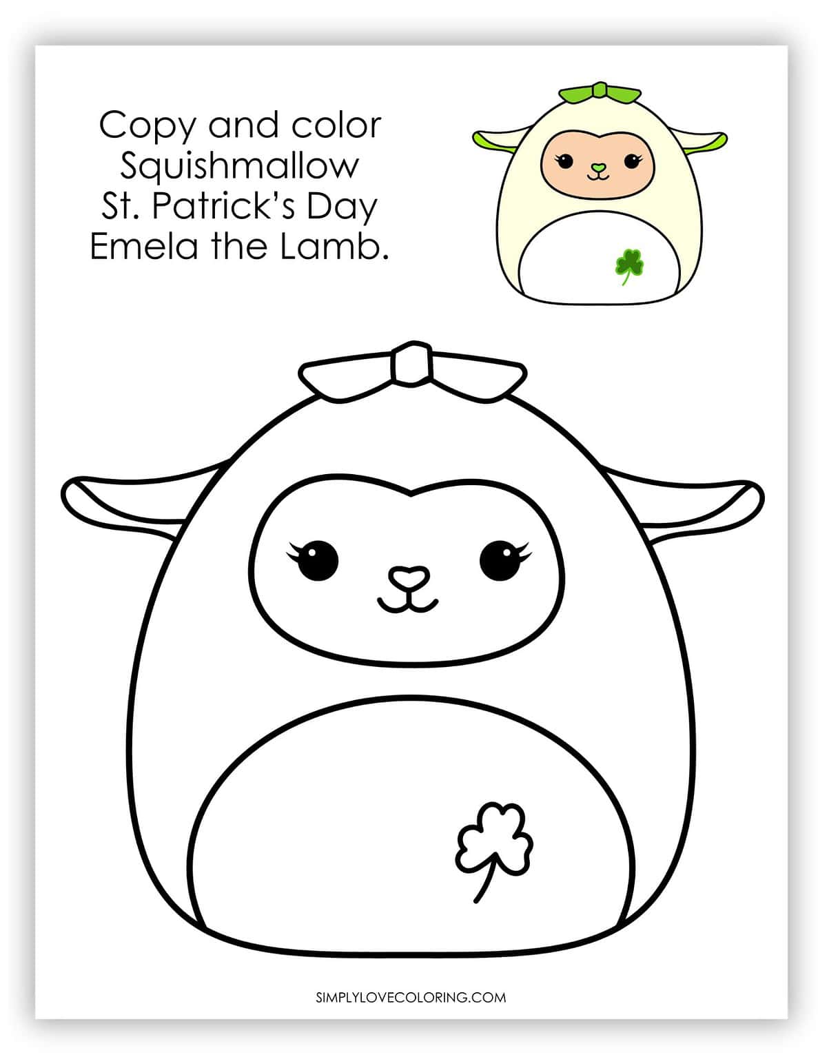 19 Squishmallow Emela the Lamb St. Patrick's Day Activities (Free PDF ...