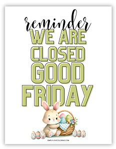 Good Friday Closed Sign Printable (Free PDF Downloads) - Simply Love ...