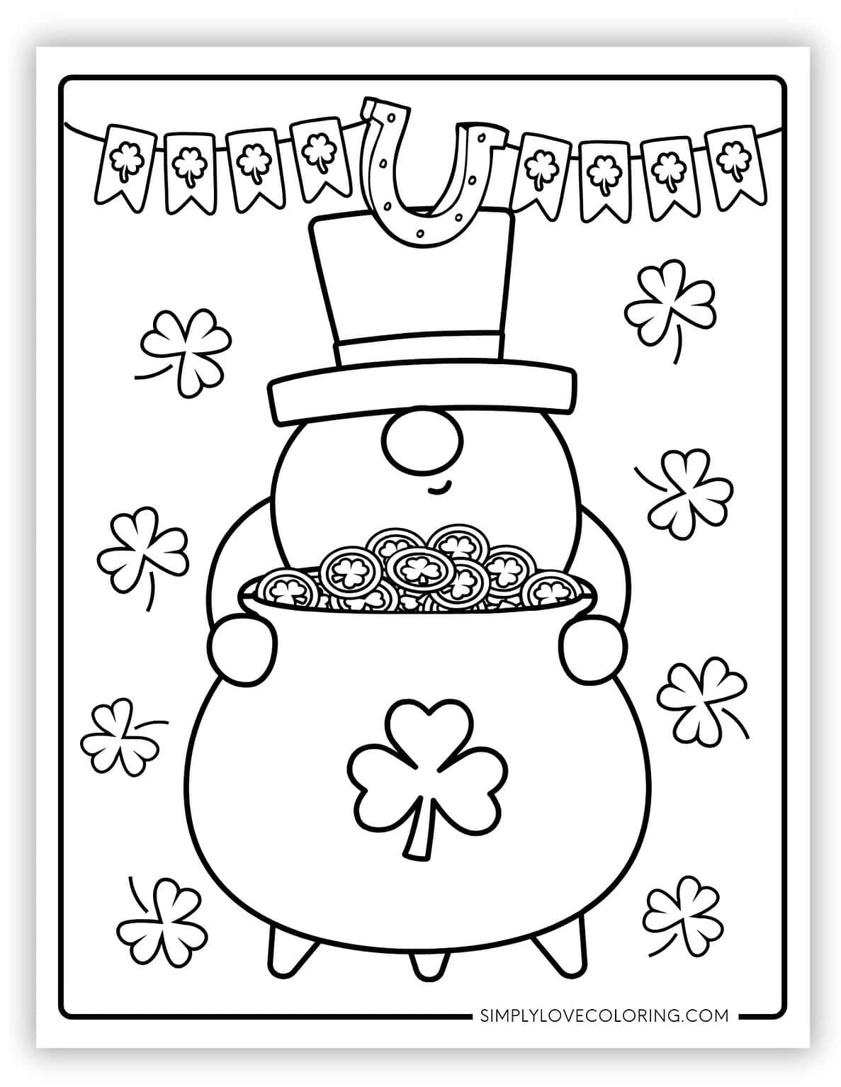 20 Pot of Gold Coloring Pages (Free PDF Printables) - Simply Love Coloring
