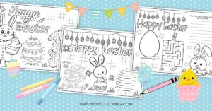 Easter Activity Placemat (Free PDF Printables) - Simply Love Coloring