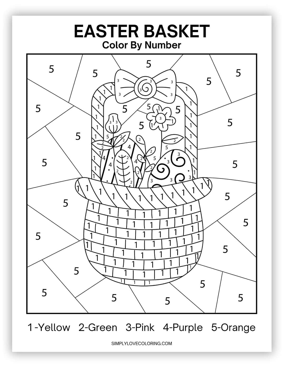 10 Easter Color by Number (Free PDF Printables) - Simply Love Coloring