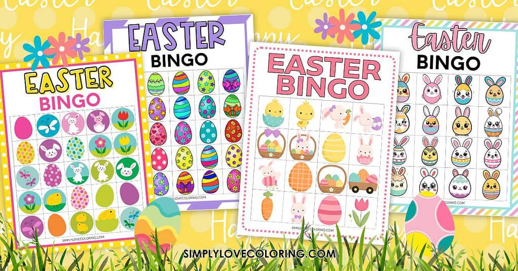 Easter Bingo (Free PDF Printables) - Simply Love Coloring