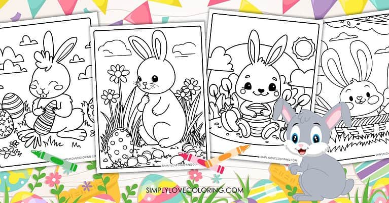 31 Easter Bunny Coloring Pages (Free PDF Printables) - Simply Love Coloring