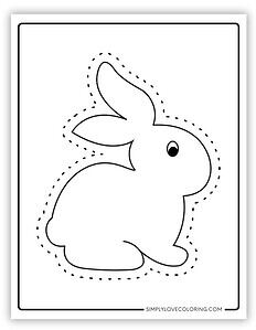 39 Rabbit Scissor Skills (Free PDF Printables) - Simply Love Coloring