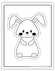 39 Rabbit Scissor Skills (Free PDF Printables) - Simply Love Coloring