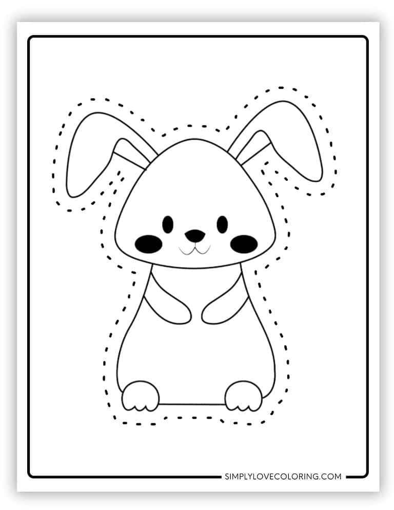39 Rabbit Scissor Skills (Free PDF Printables) - Simply Love Coloring