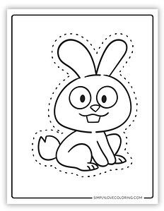 39 Rabbit Scissor Skills (Free PDF Printables) - Simply Love Coloring