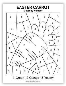 10 Easter Color by Number (Free PDF Printables) - Simply Love Coloring