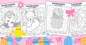 10 Easter Color by Number (Free PDF Printables) - Simply Love Coloring