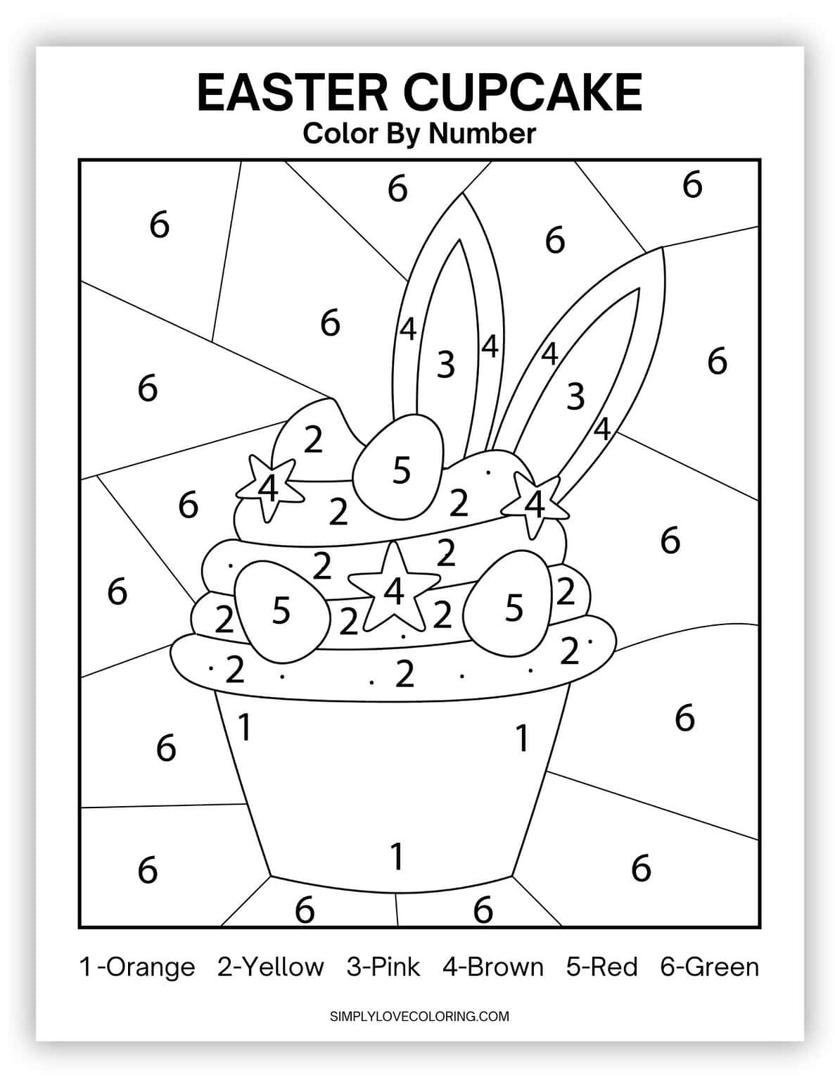 10 Easter Color by Number (Free PDF Printables) - Simply Love Coloring