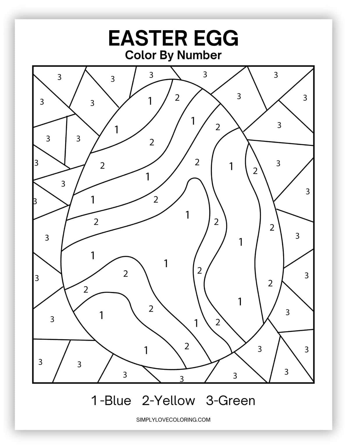 10 Easter Color by Number (Free PDF Printables) - Simply Love Coloring
