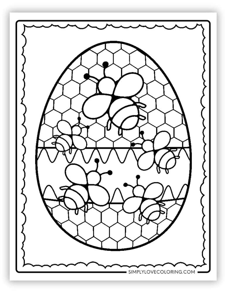 46 Easter Egg Coloring Pages (Free PDF Printables) - Simply Love Coloring