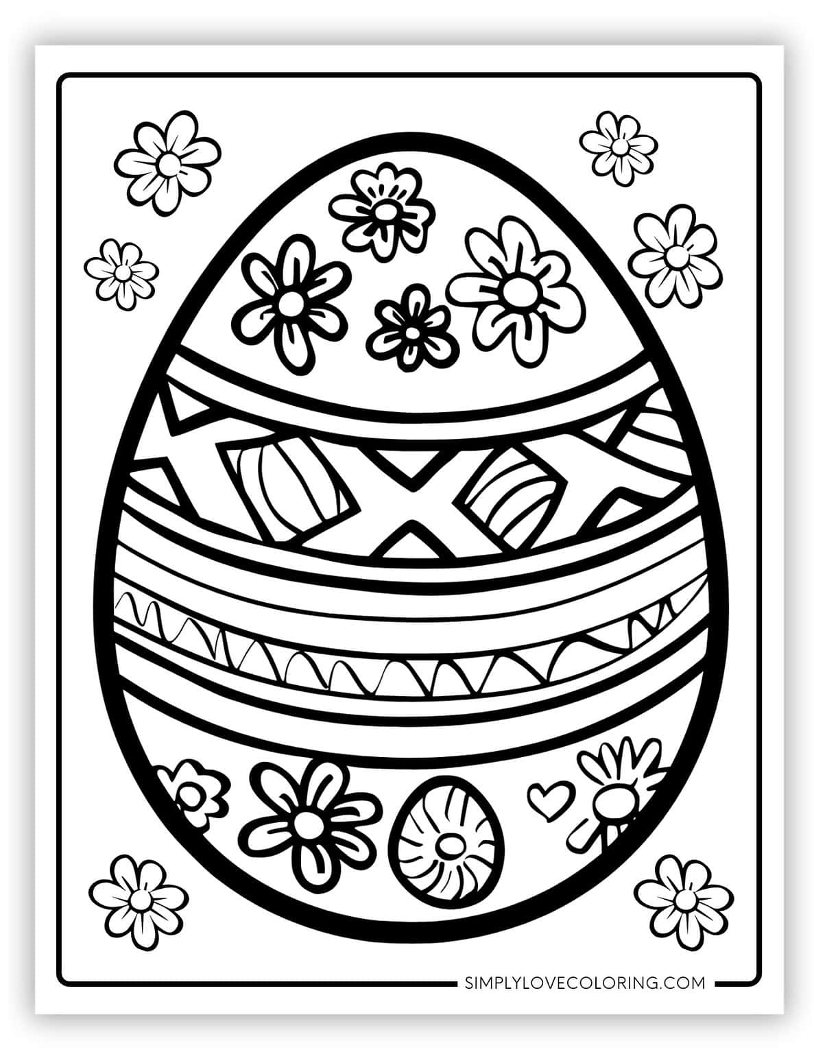 46 Easter Egg Coloring Pages (Free PDF Printables) - Simply Love Coloring