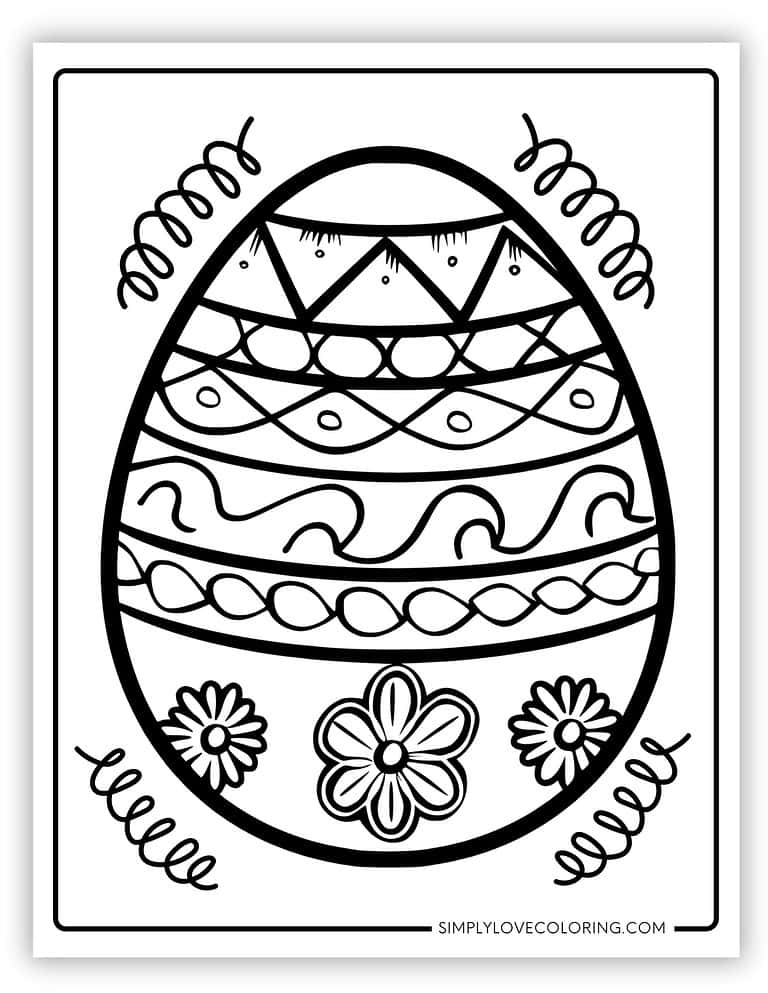 46 Easter Egg Coloring Pages (Free PDF Printables) - Simply Love Coloring