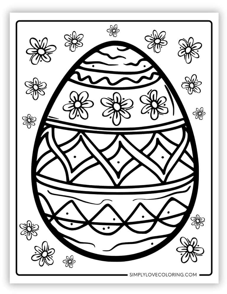 46 Easter Egg Coloring Pages (Free PDF Printables) - Simply Love Coloring
