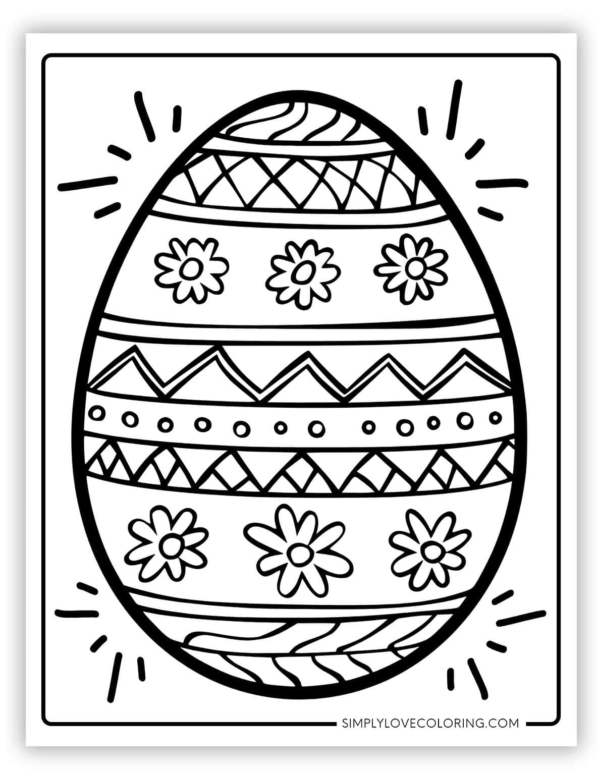 46 Easter Egg Coloring Pages (Free PDF Printables) - Simply Love Coloring