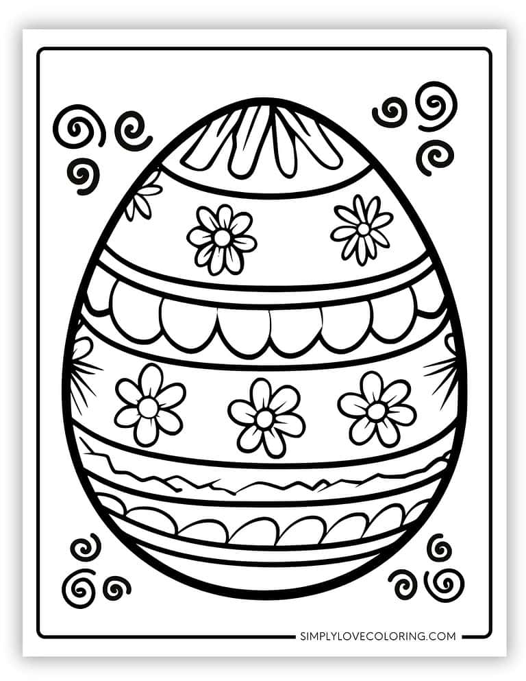 46 Easter Egg Coloring Pages (Free PDF Printables) - Simply Love Coloring