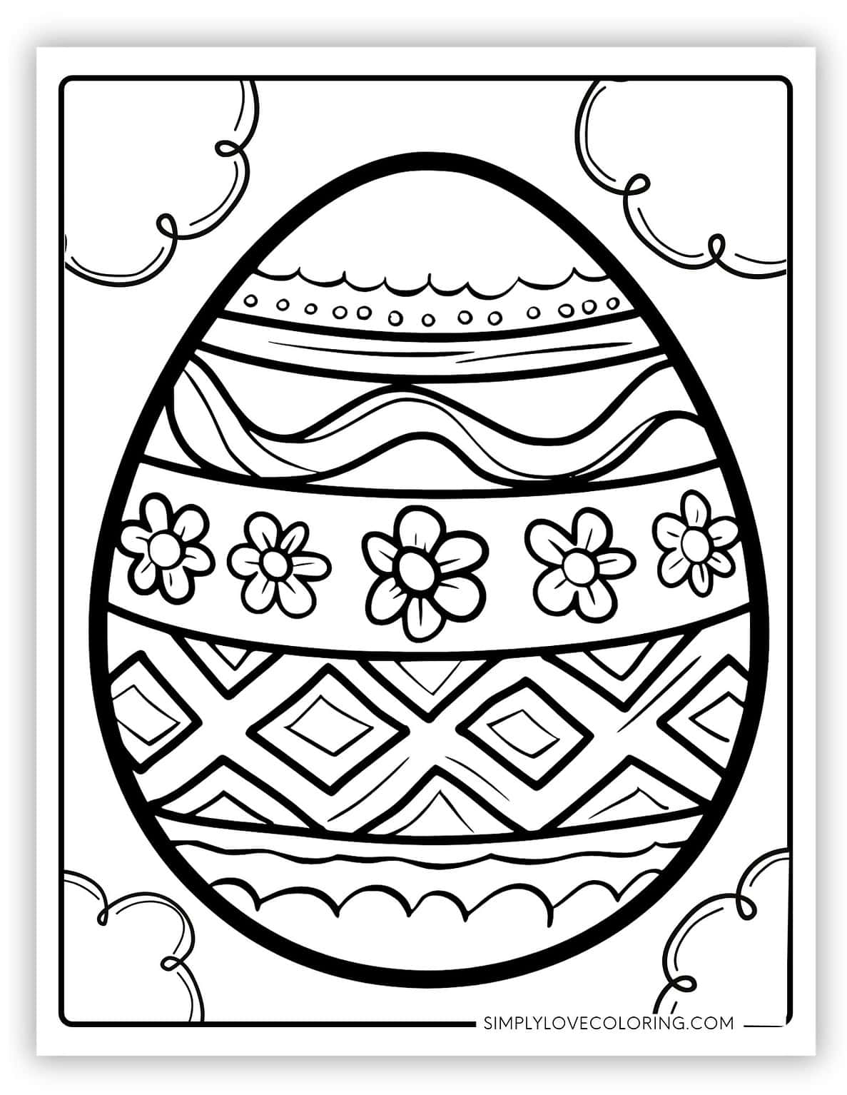 46 Easter Egg Coloring Pages (Free PDF Printables) - Simply Love Coloring