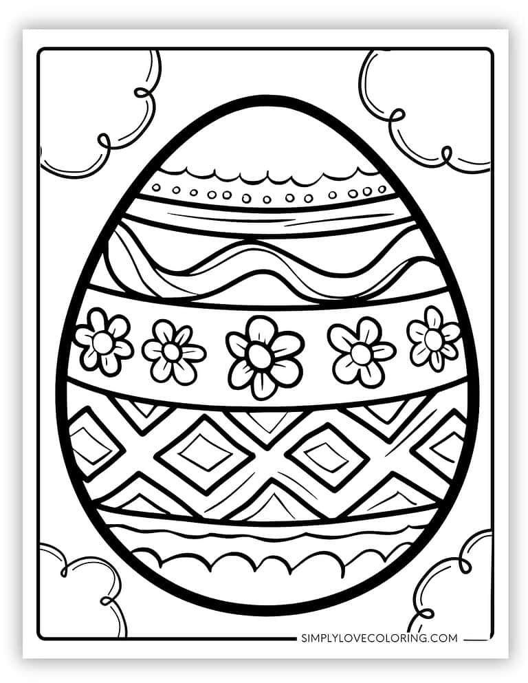 46 Easter Egg Coloring Pages (Free PDF Printables) - Simply Love Coloring