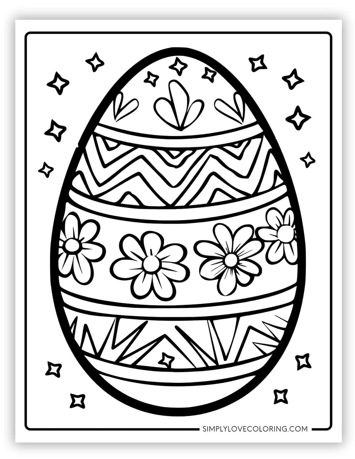 46 Easter Egg Coloring Pages (Free PDF Printables) - Simply Love Coloring