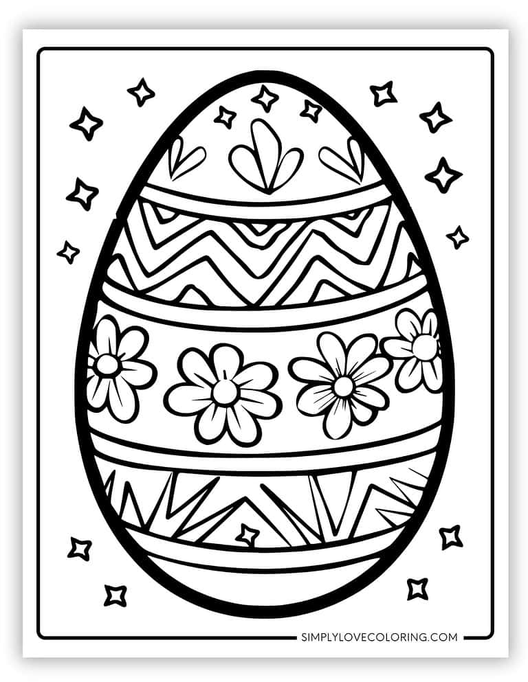 46 Easter Egg Coloring Pages (Free PDF Printables) - Simply Love Coloring