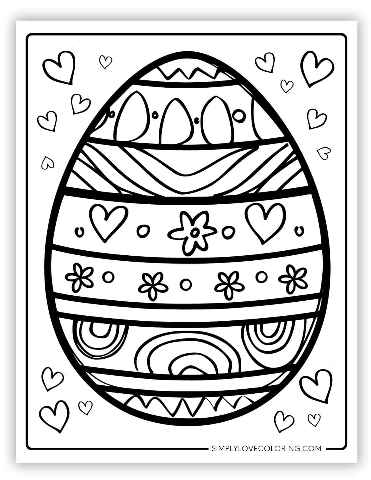 46 Easter Egg Coloring Pages (Free PDF Printables) - Simply Love Coloring