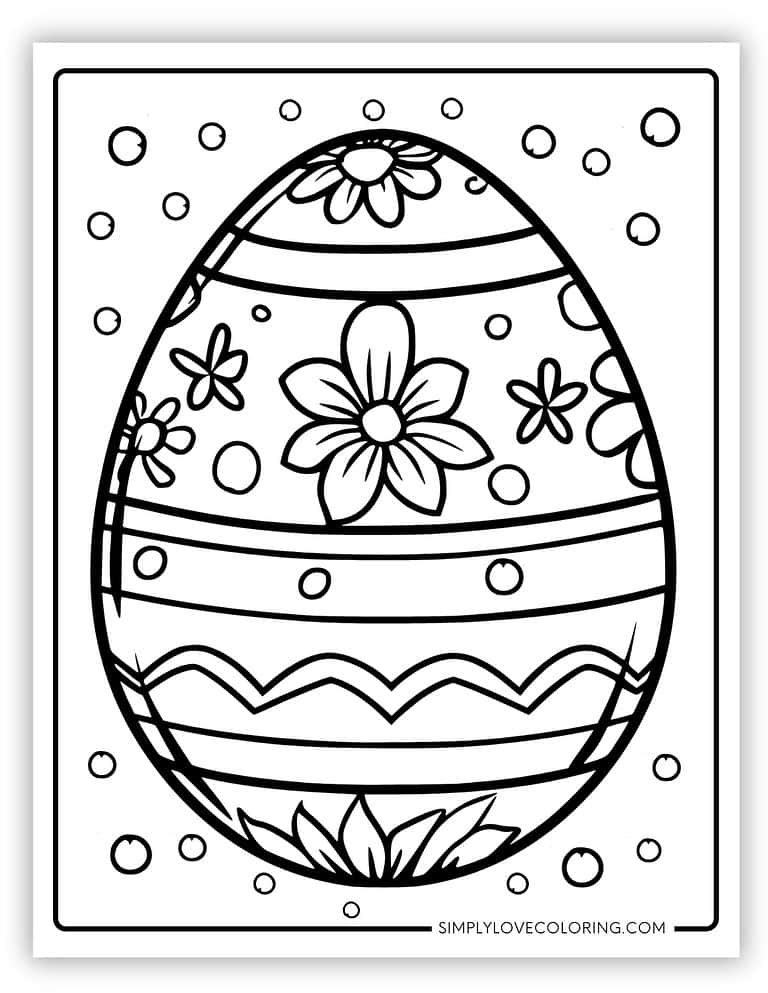 46 Easter Egg Coloring Pages (Free PDF Printables) - Simply Love Coloring