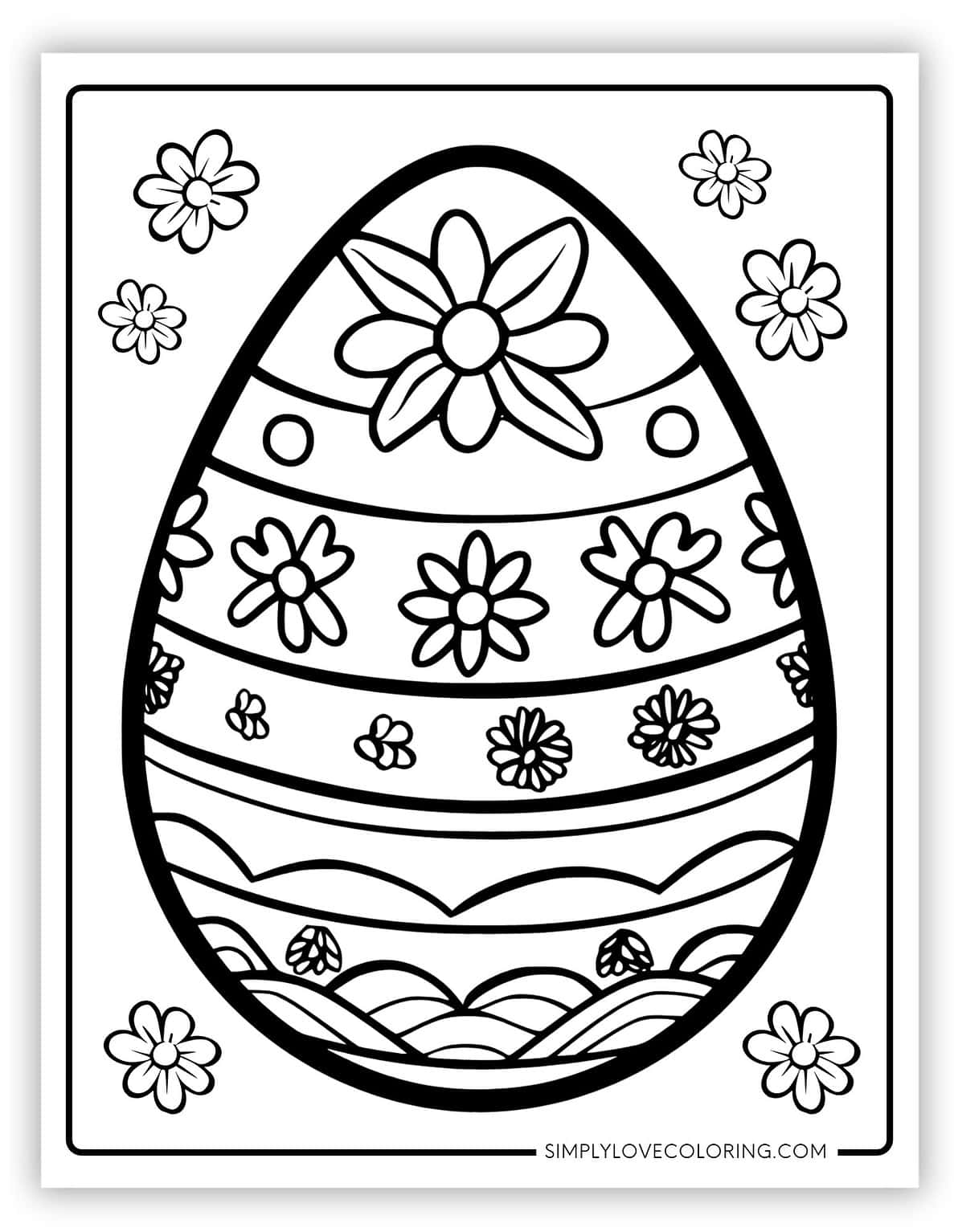 46 Easter Egg Coloring Pages (Free PDF Printables) - Simply Love Coloring