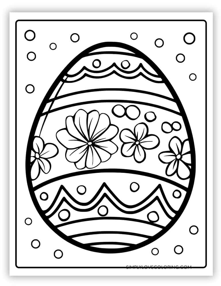 46 Easter Egg Coloring Pages (Free PDF Printables) - Simply Love Coloring