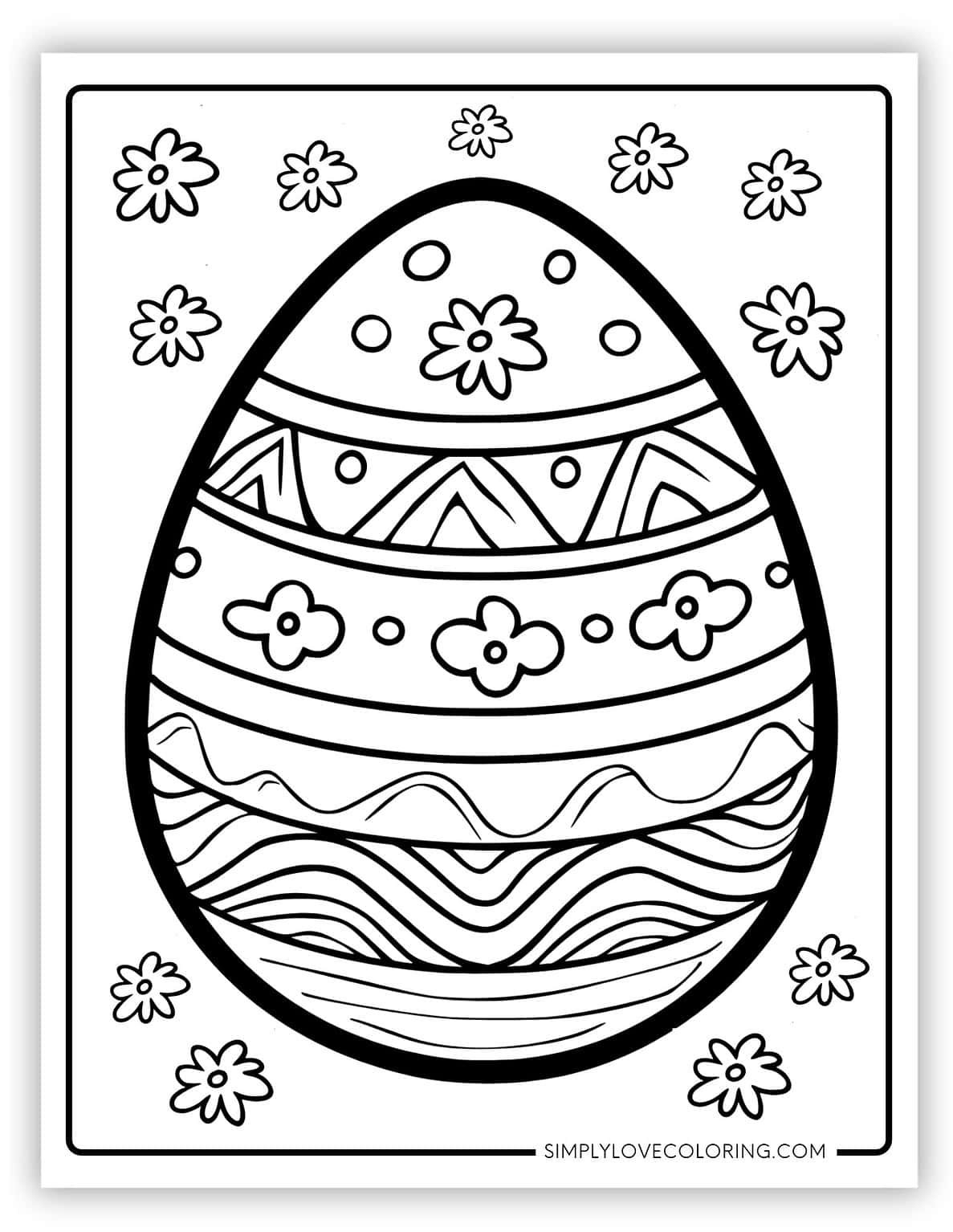 46 Easter Egg Coloring Pages (Free PDF Printables) - Simply Love Coloring